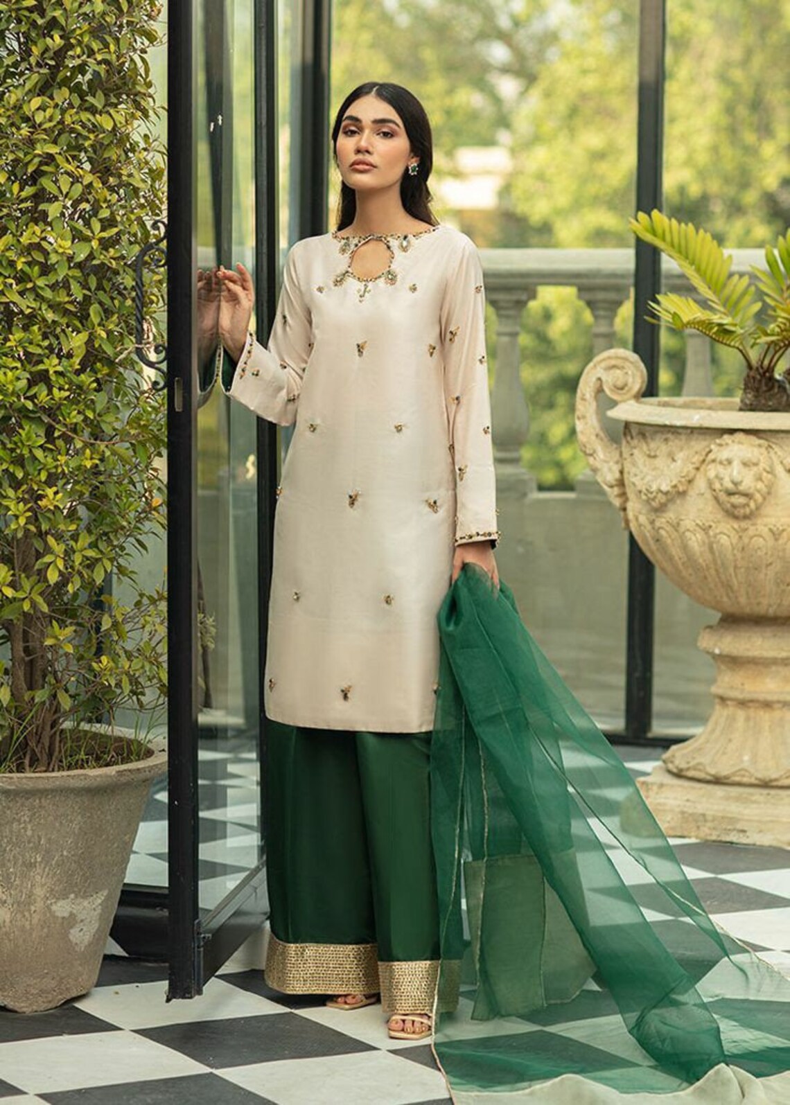 Handmade Yellow Kurta Pant Dupatta Set: Haldiband Mayoon Dress - Etsy