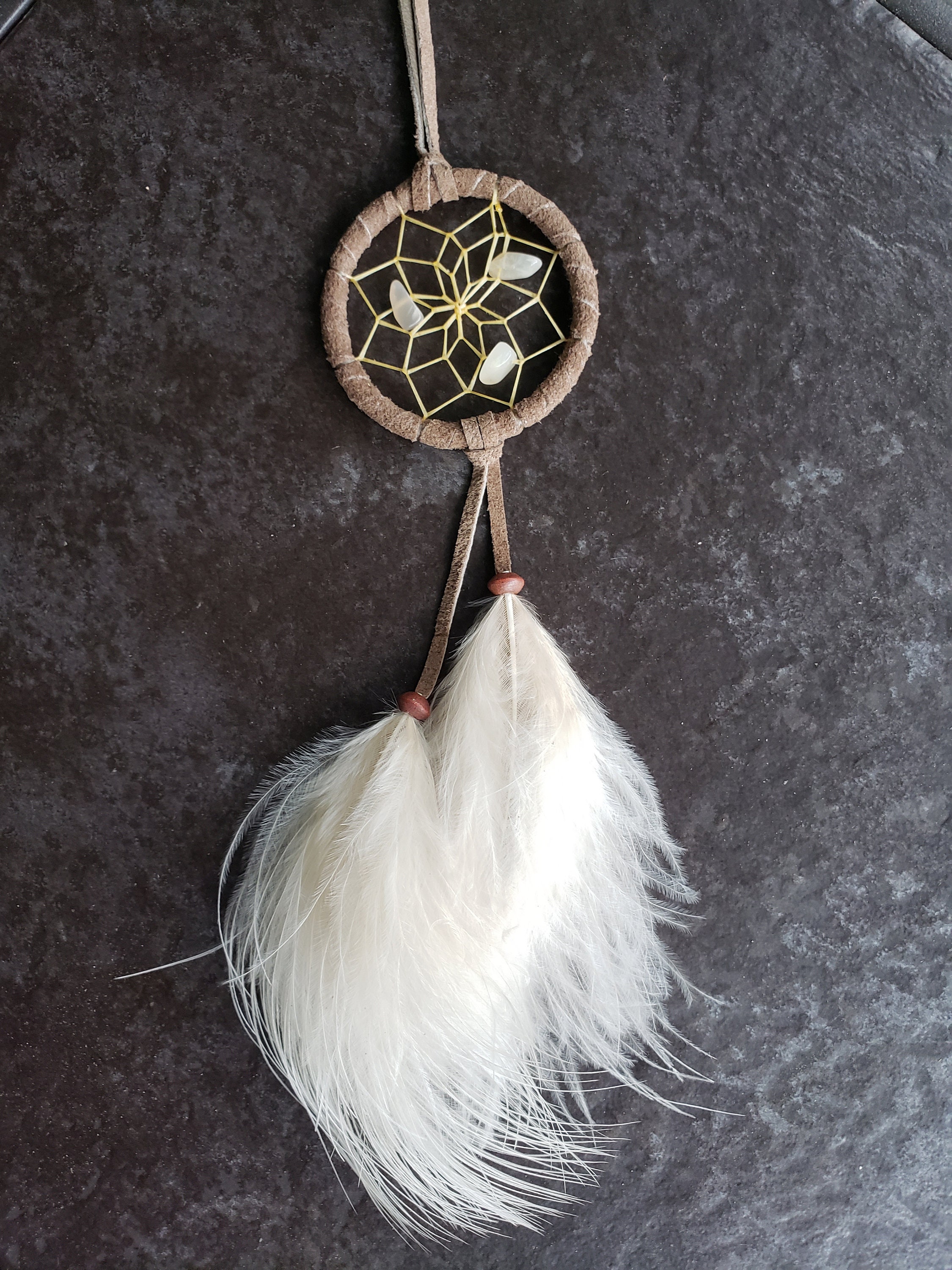 Moonstone Fluff Dream Catcher - Etsy Canada
