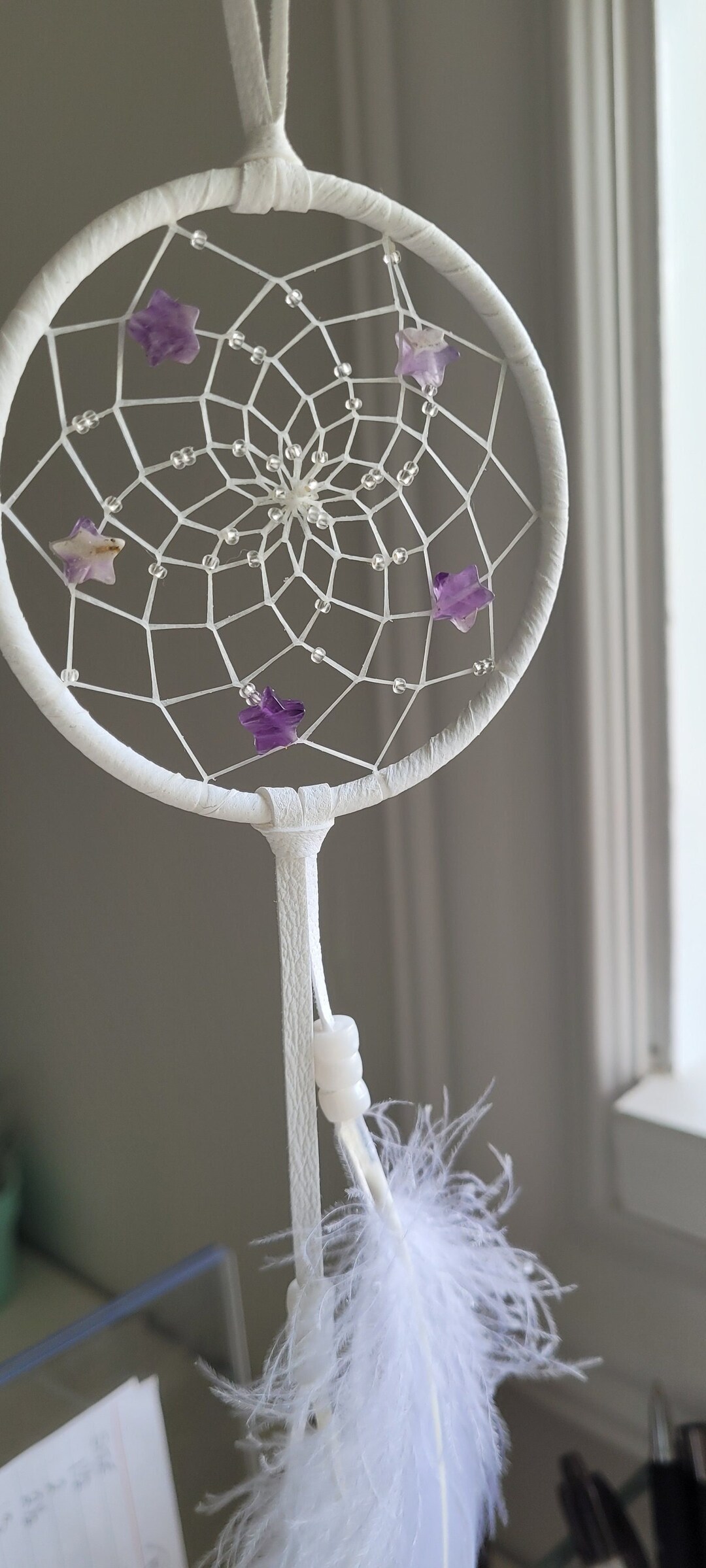 Amethyst Starry Night Dream Catcher - Etsy