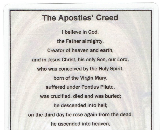 Laminated Apostles' Creed Flashcard - Catholic - Etsy