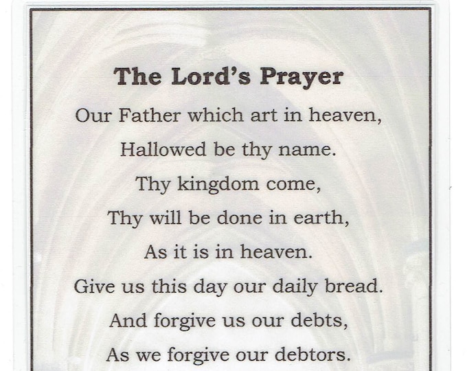 Laminated Lord's Prayer Flashcard - KJV - Etsy