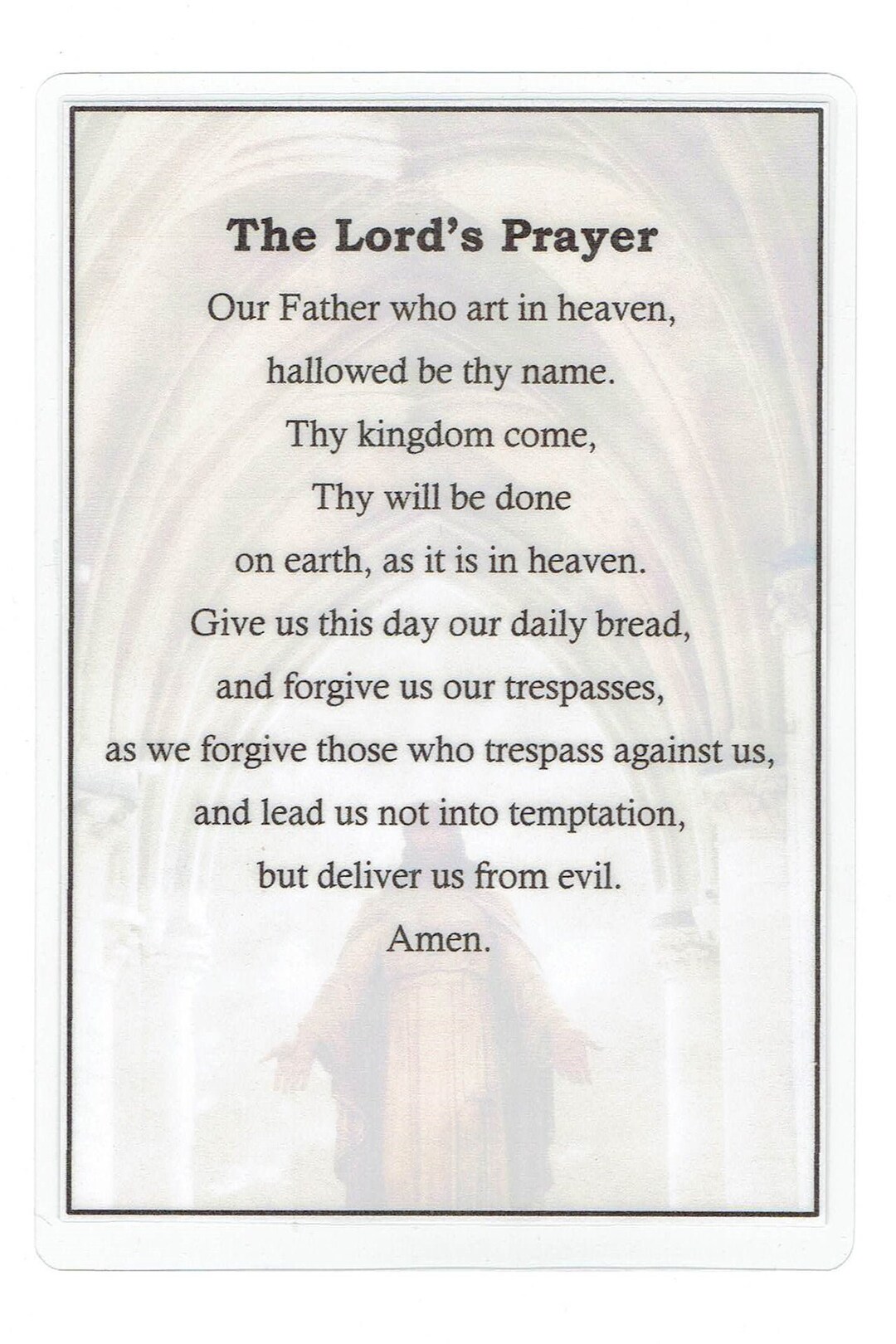 Laminated Lord's Prayer Flashcard - Catholic - Etsy