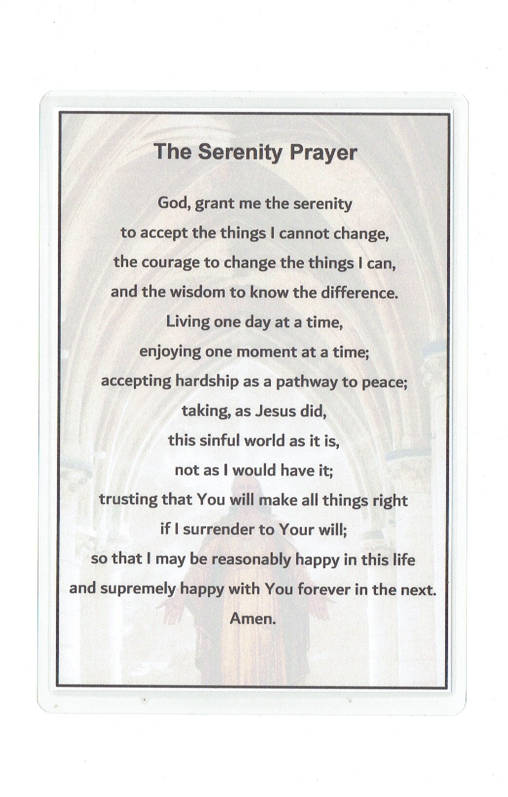 Laminated Serenity Prayer Flashcard - Etsy
