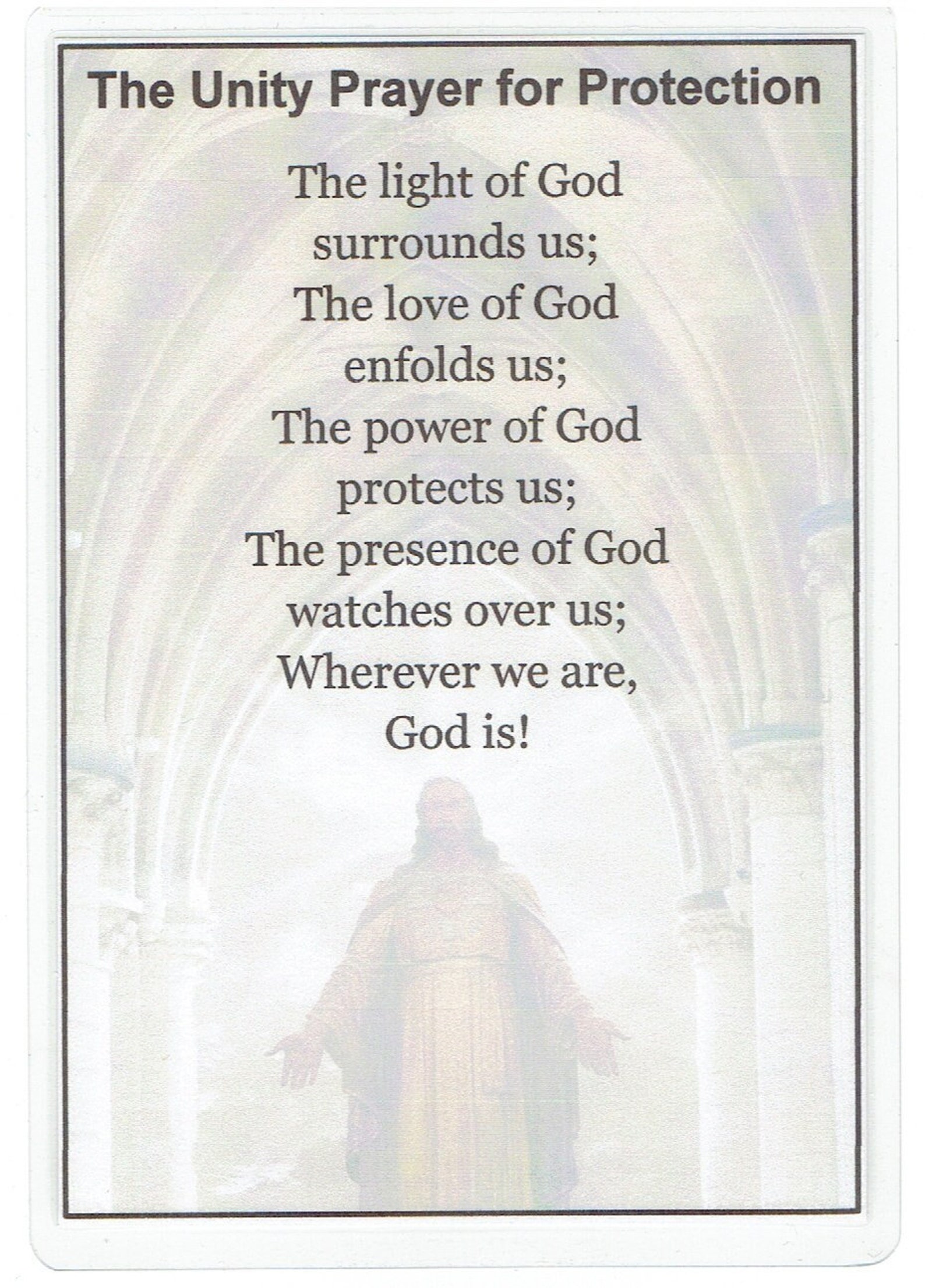 The Unity Prayer for Protection Flashcard - Laminated - Etsy