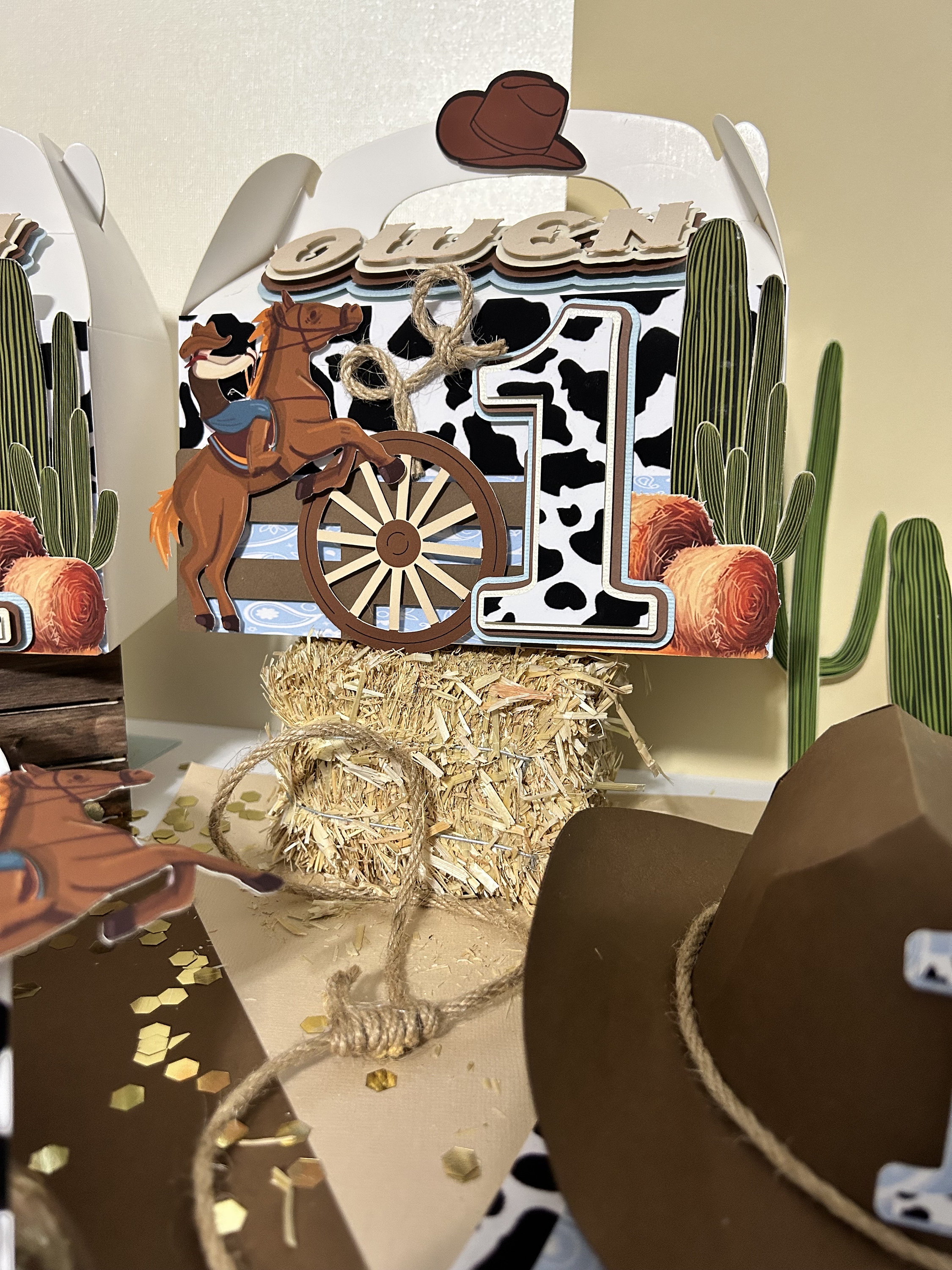 My First Rodeo Gable Party Favor Boxes - Etsy