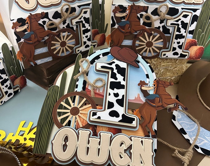 My First Rodeo Themed Custom Cake Topper - Etsy