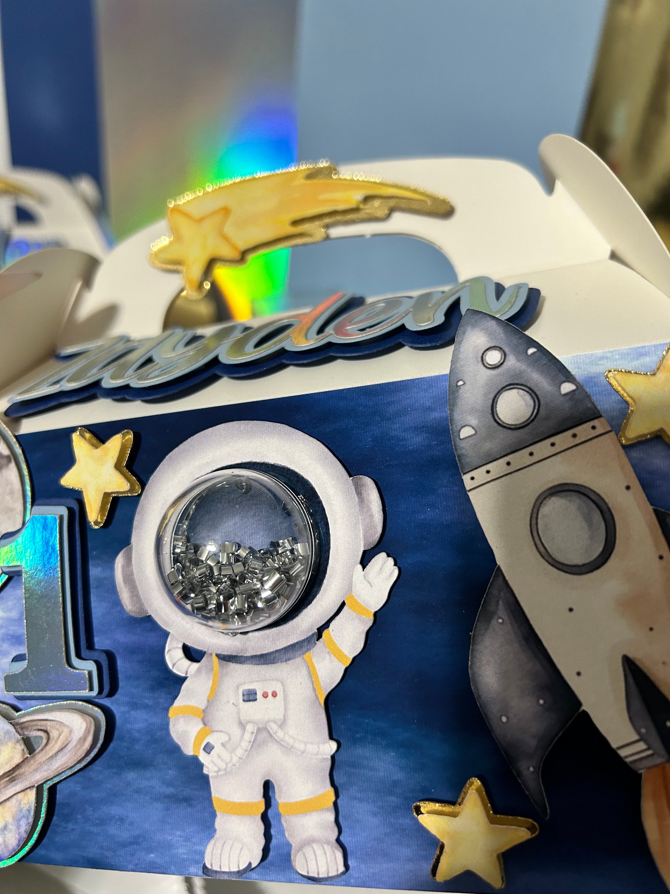 Space Theme Gable Party Favor Boxes - Etsy