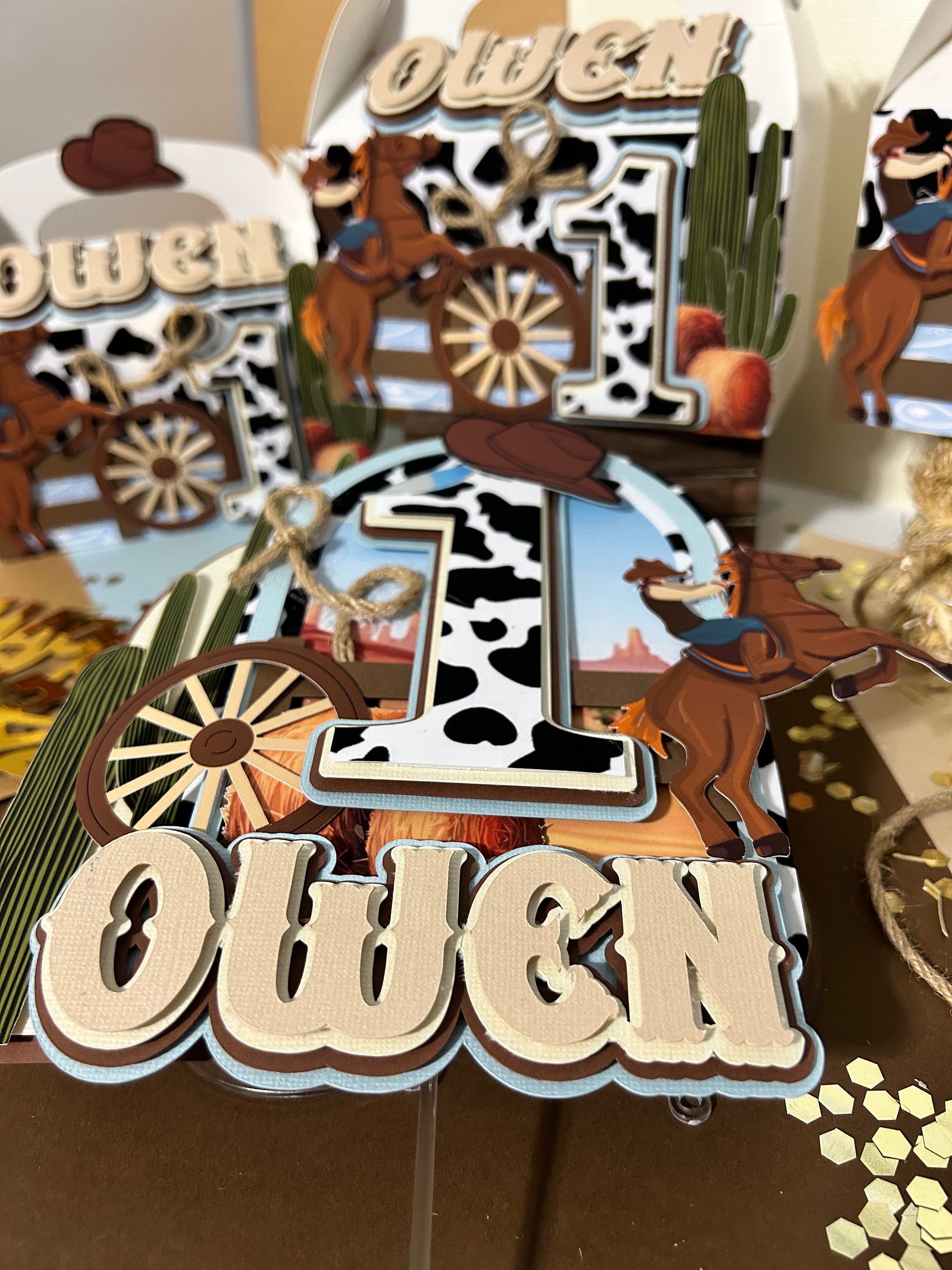 My First Rodeo Themed Custom Cake Topper - Etsy