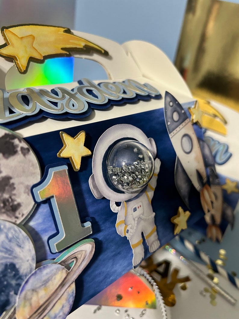 Space Theme Gable Party Favor Boxes - Etsy
