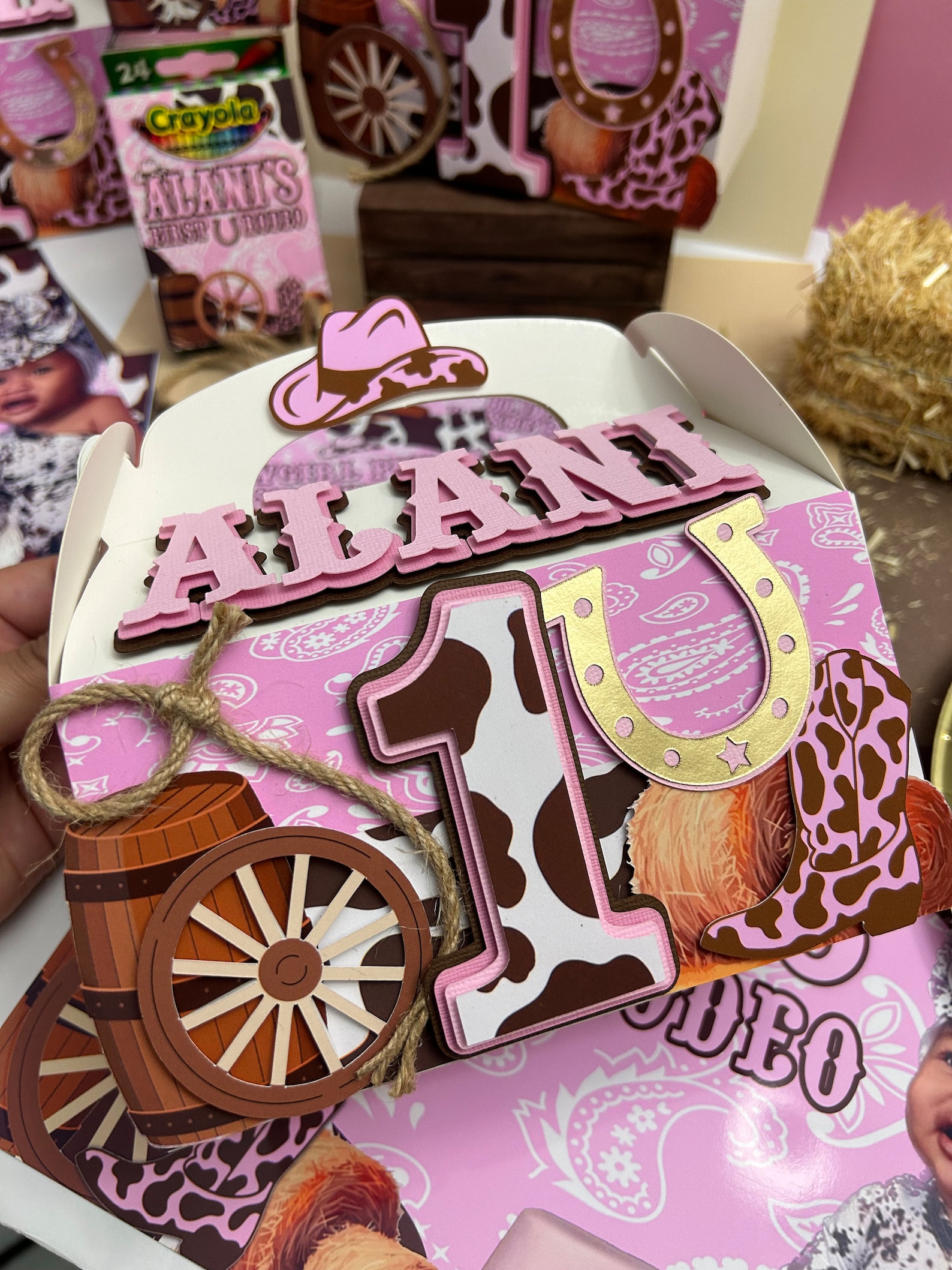 My First Rodeo Gable Party Favor Boxes for Girls - Etsy