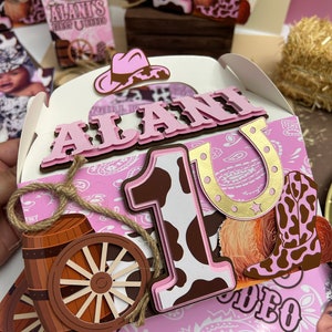 My First Rodeo Gable Party Favor Boxes for Girls - Etsy