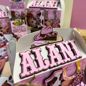 My First Rodeo Gable Party Favor Boxes for Girls - Etsy
