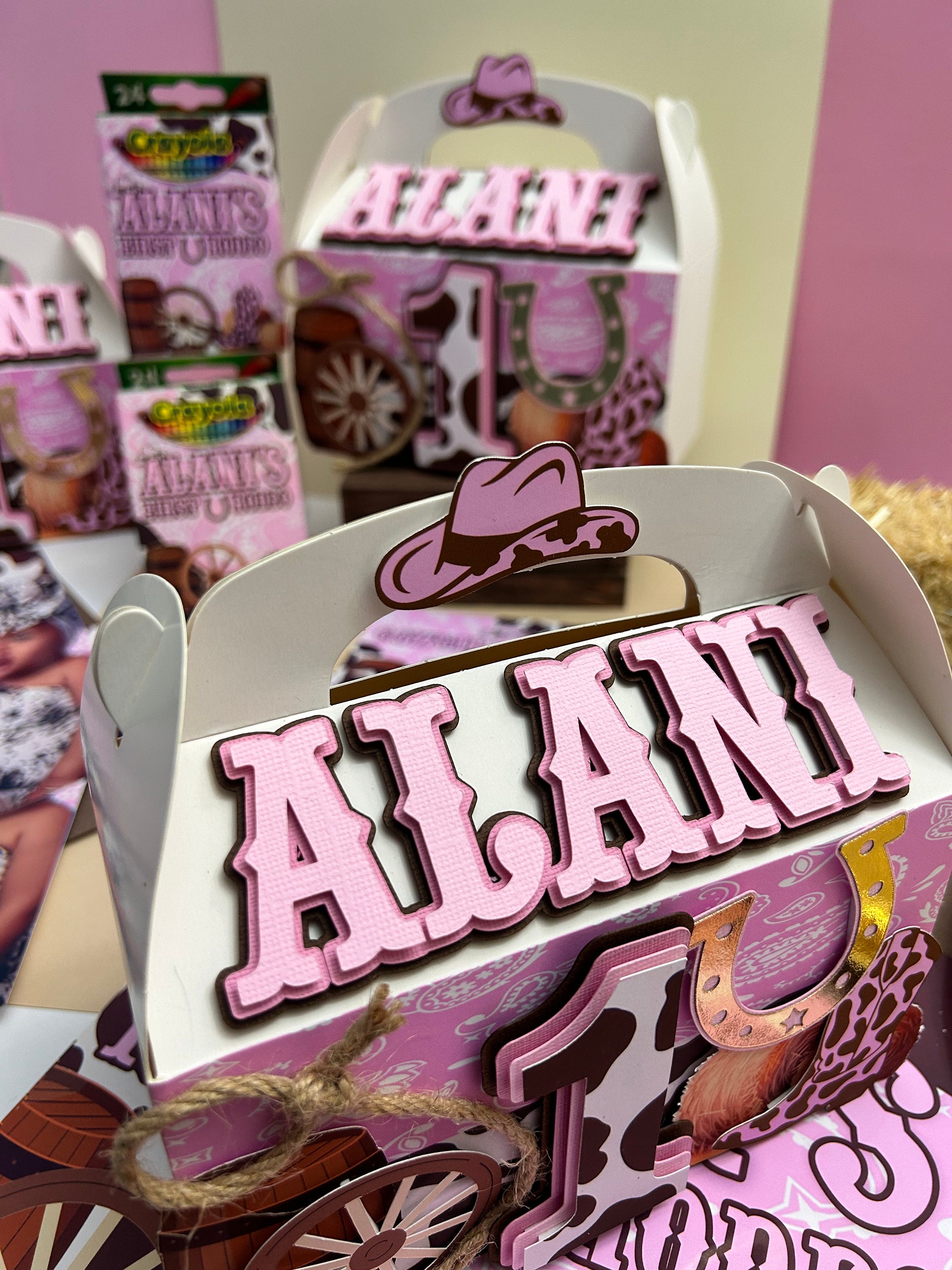 My First Rodeo Gable Party Favor Boxes for Girls - Etsy