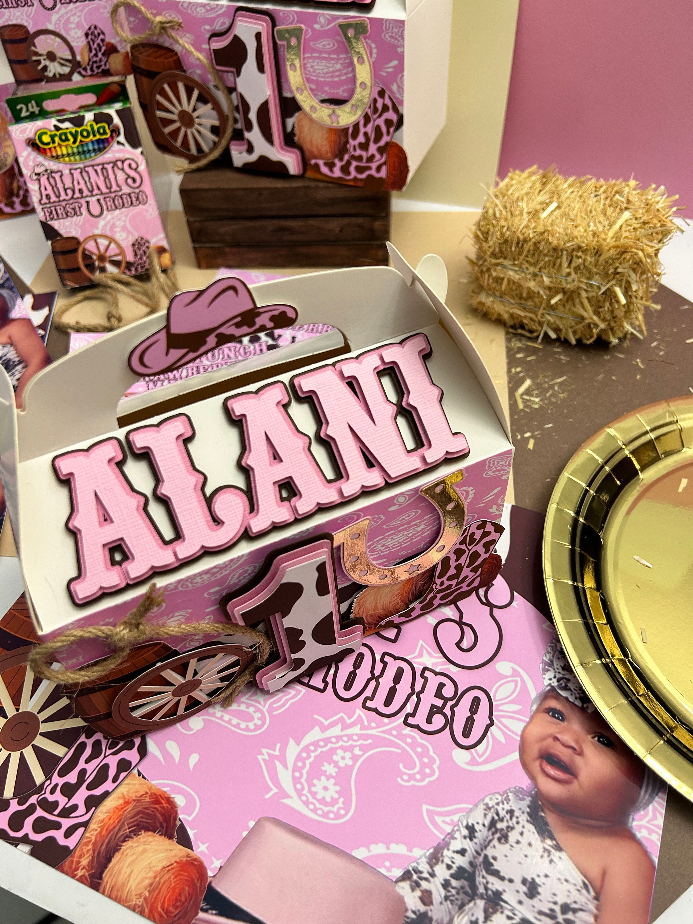 My First Rodeo Gable Party Favor Boxes for Girls - Etsy