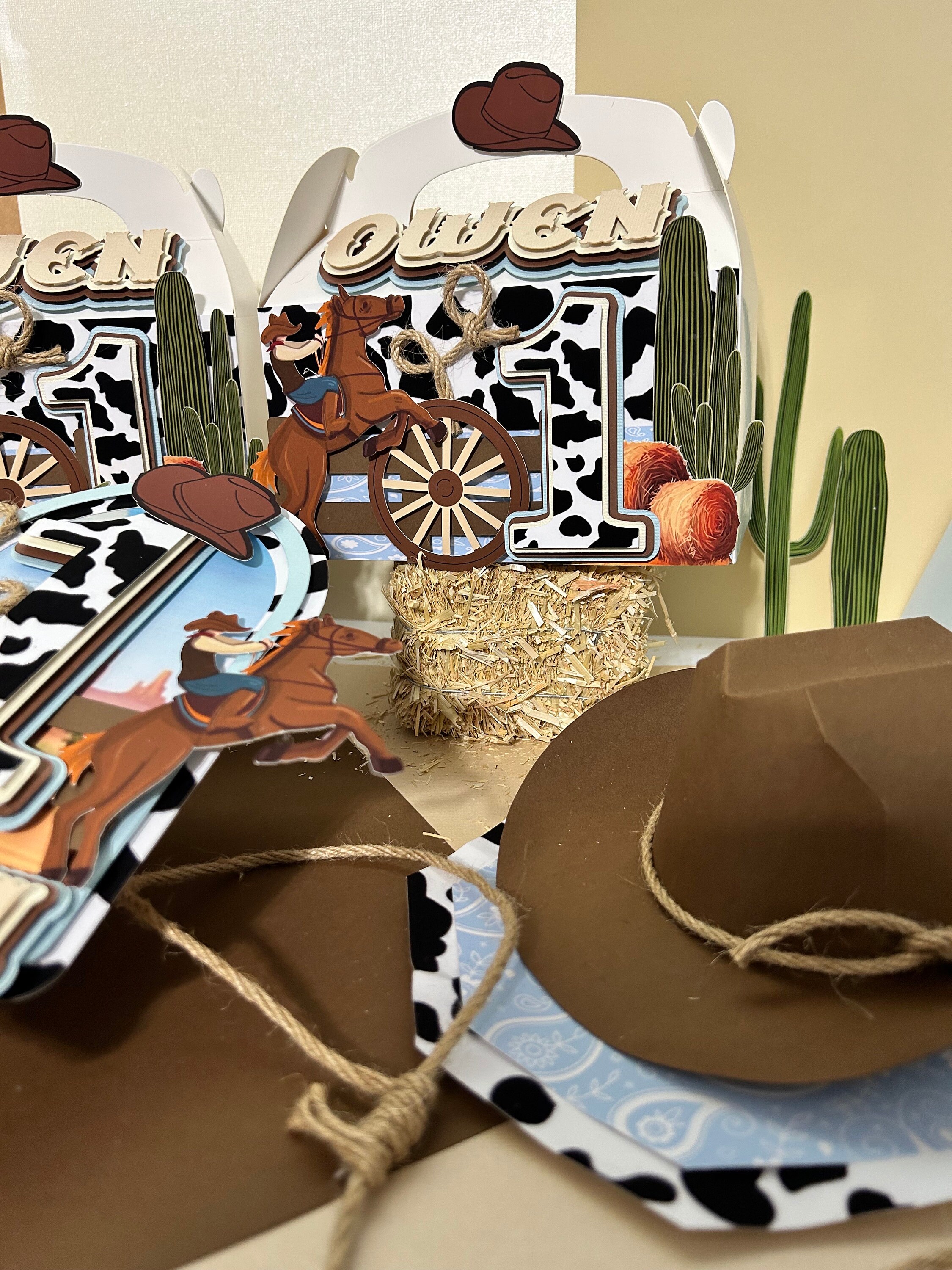 My First Rodeo Gable Party Favor Boxes - Etsy