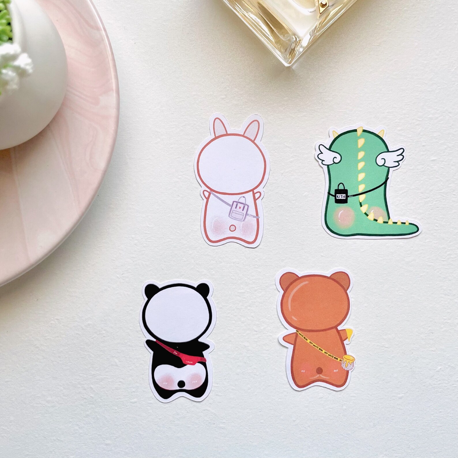 Chibi Cute Animal Butt Stickers/ Bear Butt/ Rabbit Butt/ | Etsy