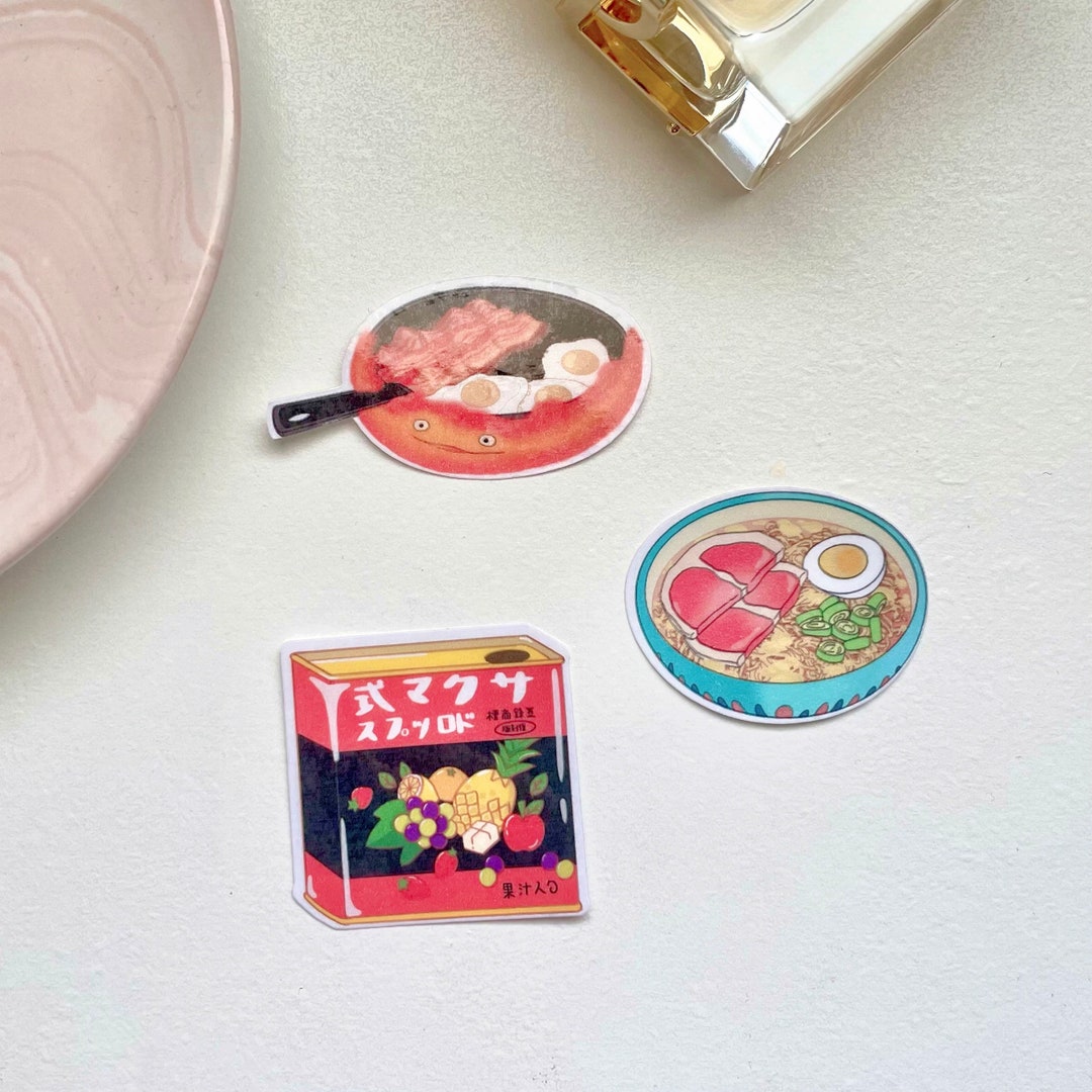 Anime Food Stickers - Etsy