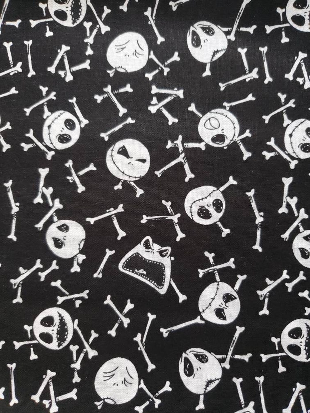 Jack Bone Toss. Cotton Fabric for Disney, by Springs Creative. Classic ...