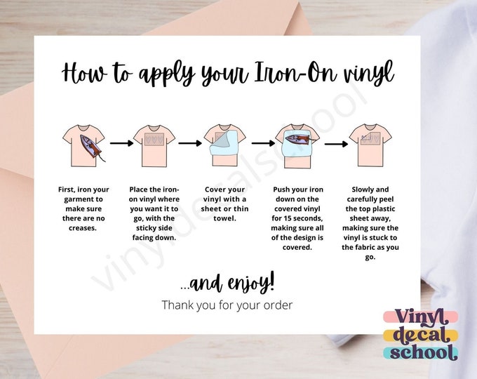 Printable Decal Instructions for Adhesive Vinyl With Illustrations // 4 ...