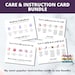 BUNDLE Care Card and Vinyl Instructions With Icons // US Letter & A4 ...
