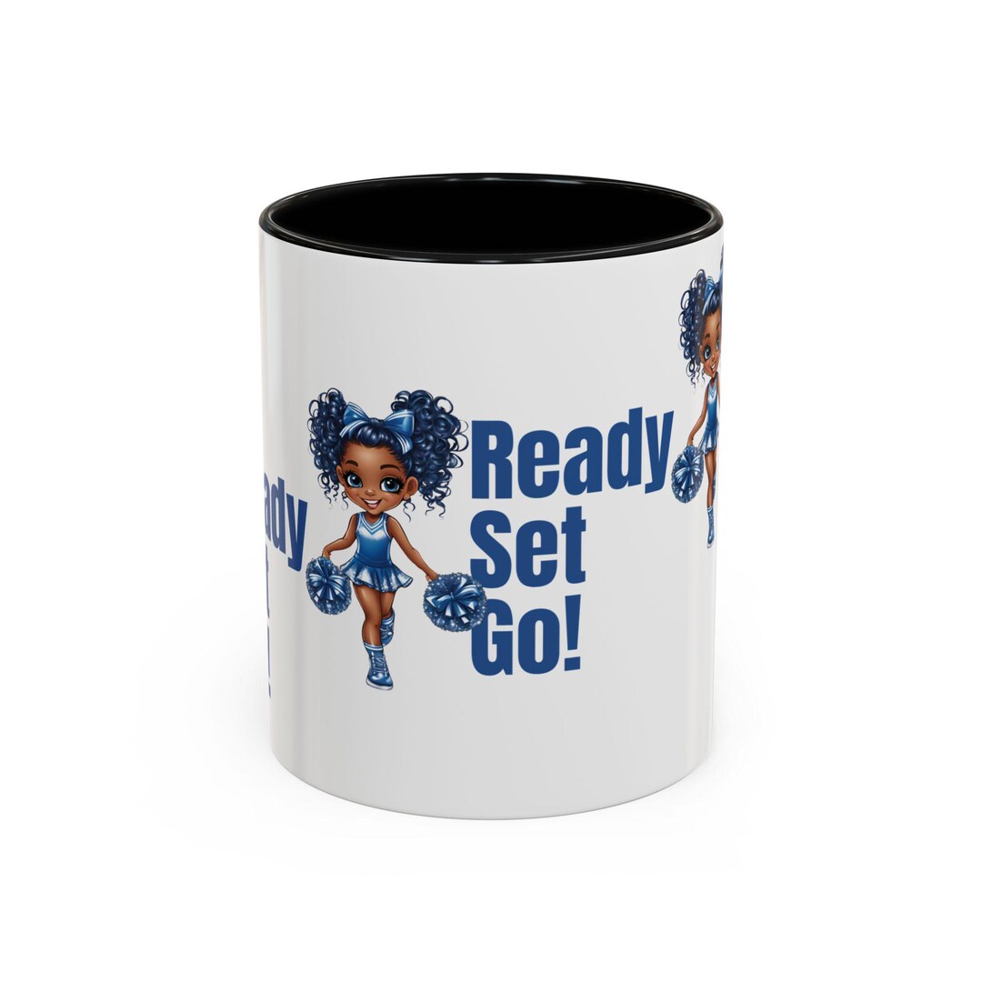 Blue & Silver Cheerleader Accent Coffee Mug 11, 15oz - Etsy
