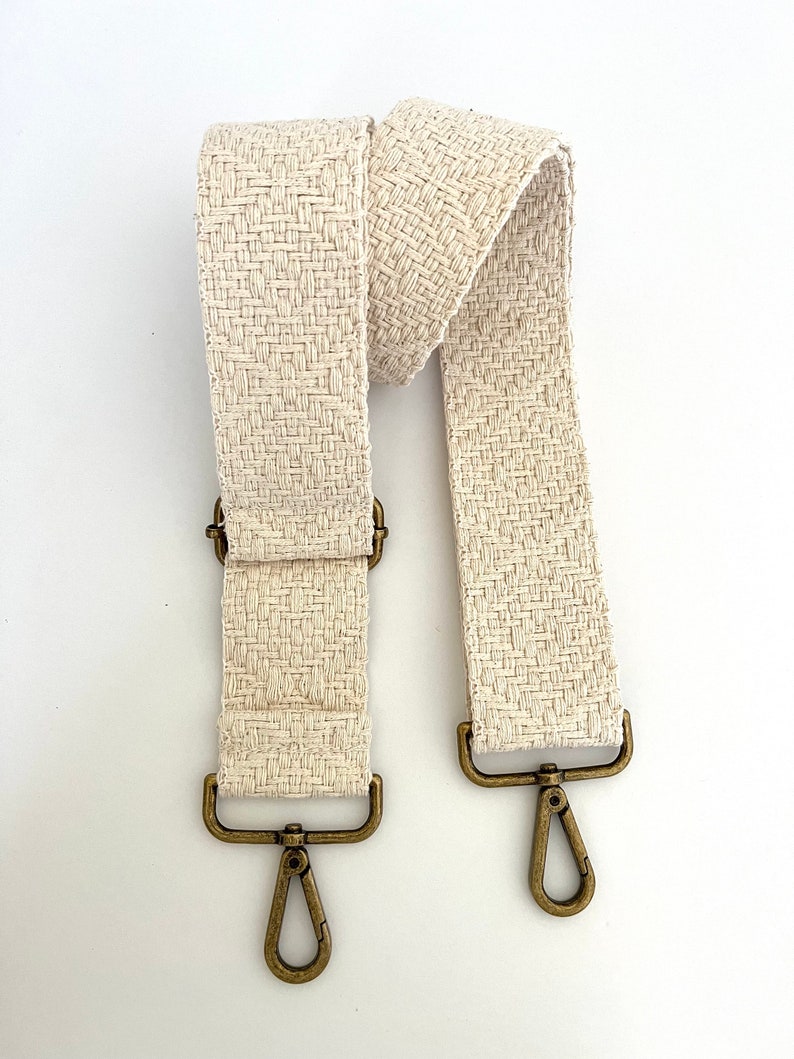 Ivory Beige Woven Bag Strap, Boho Purse Strap, 2" Wide Adjustable ...
