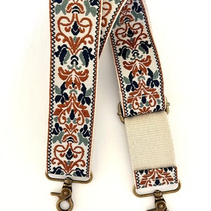 Retro Jacquard Purse Strap, 2" Wide Adjustable Crossbody Bag Strap ...