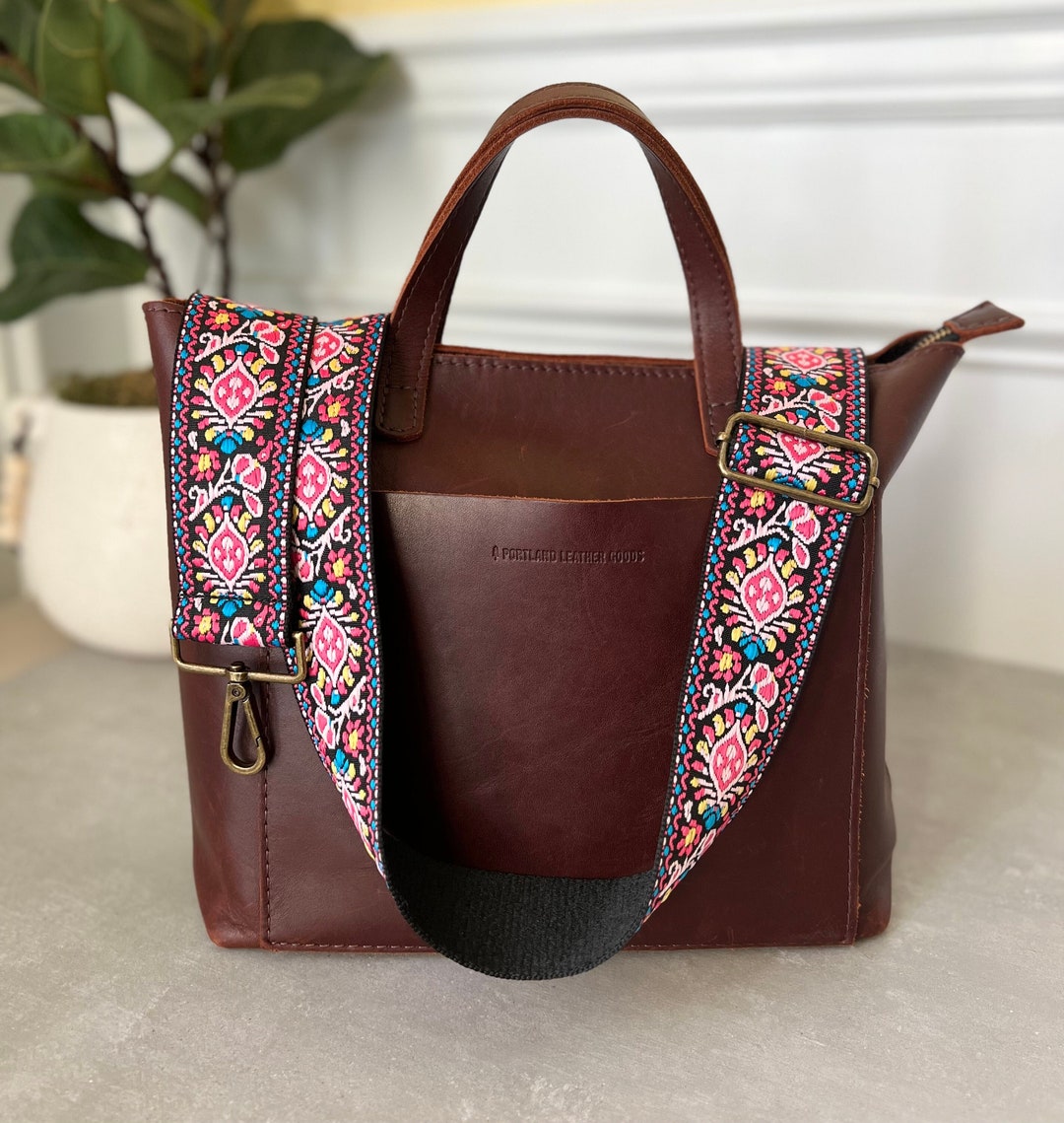 Pink Floral Purse Strap, 2" Wide Adjustable Crossbody Bag Strap ...