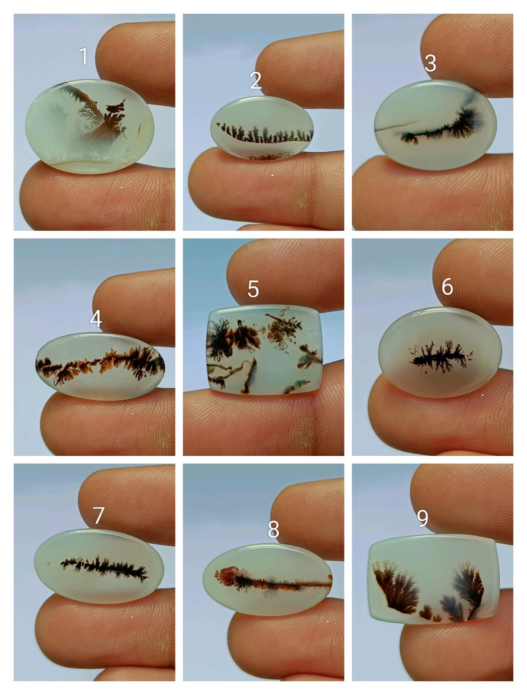 Aaa+++top Natural Shazar Dendrite Gemstone Flat Cabochon UNIQUE~ Shazar ...