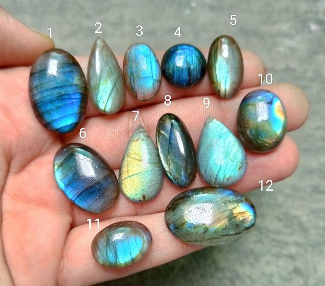Labradorite Blue Cabochons Gemstones (sku-5267) - Etsy