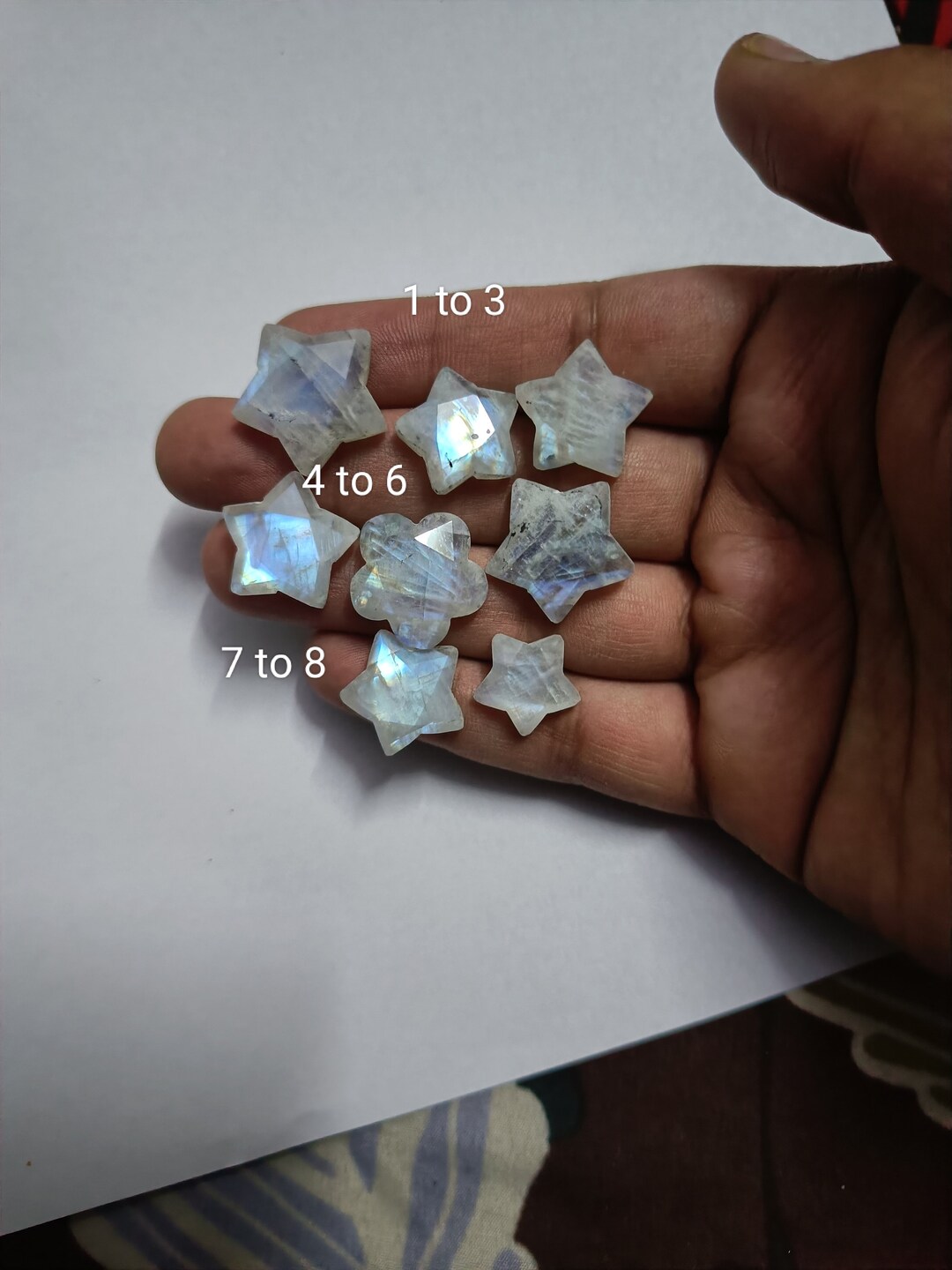 AAA Rainbow Moonstones Rare Golden Fire Star Cabochon Amazing Quality ...