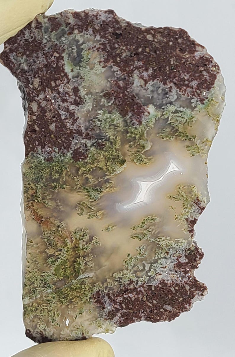 JAVA Scenic Moss Agate Indonesia, Lapidary Slabs, Rock Slab - Etsy