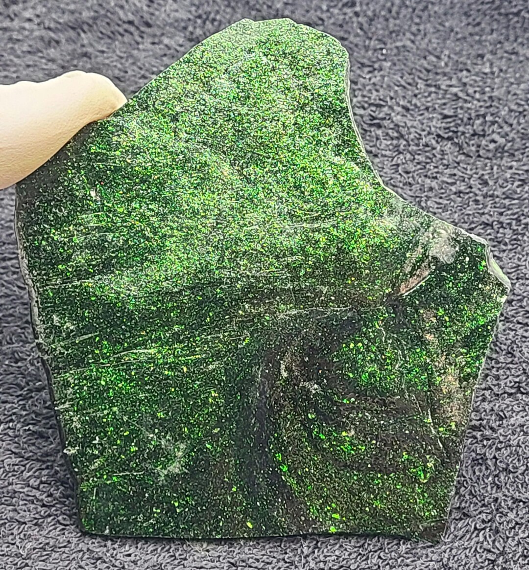 Green Goldstone Glass, Lapidary Slabs, Rock Slab - Etsy