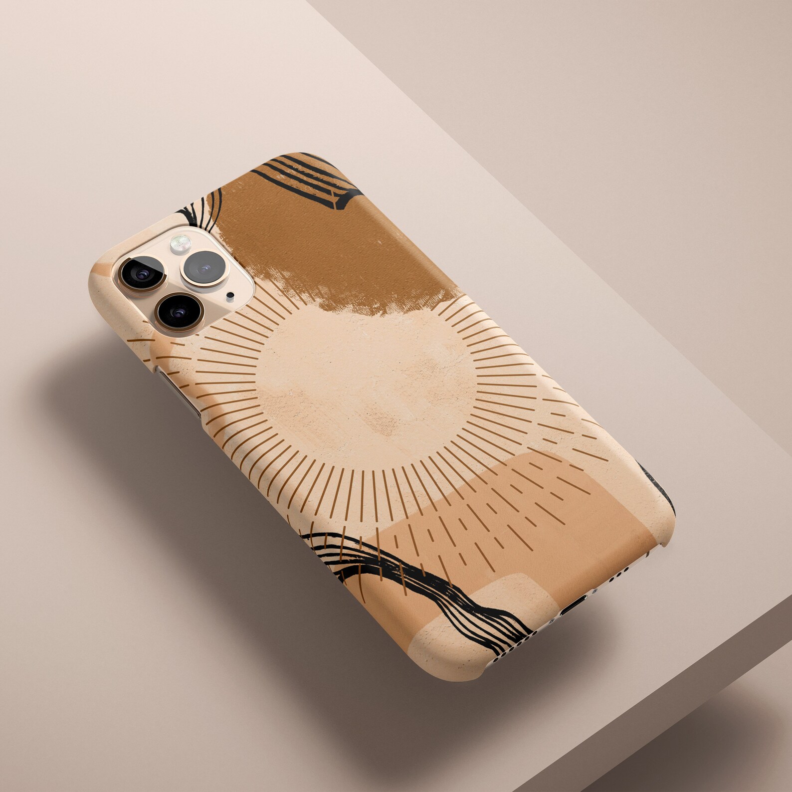 Designer Aesthetic Beige & Brown Phone Case Iphone 13 Case | Etsy