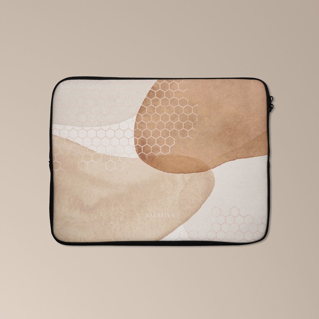 Beige Aesthetic Laptop Sleeve | Personalized 13 Inch, 14 Inch, 15 Inch ...