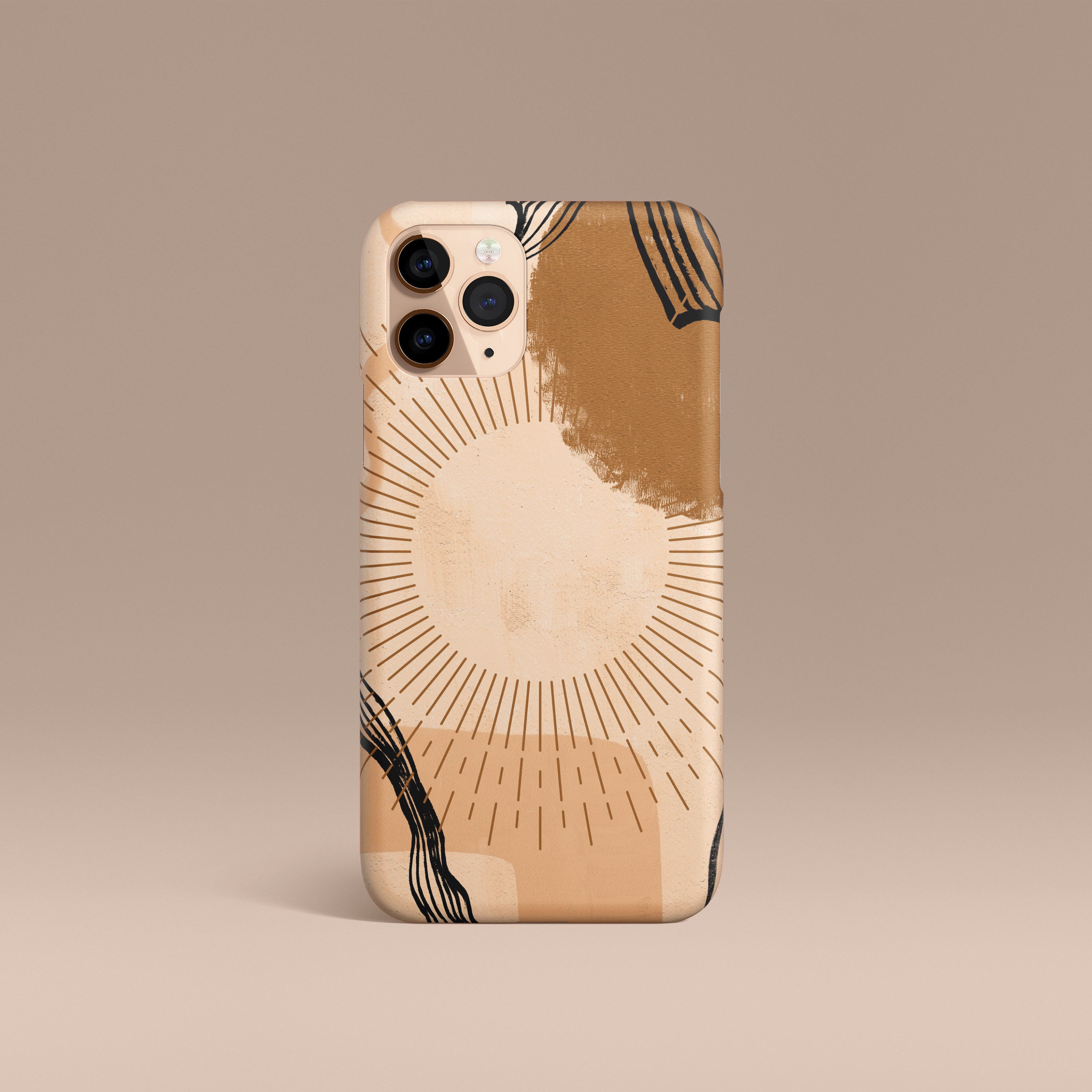 Designer Aesthetic Beige & Brown Phone Case Iphone 13 Case | Etsy