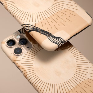 Designer Aesthetic Beige & Brown Phone Case Iphone 13 Case | Etsy