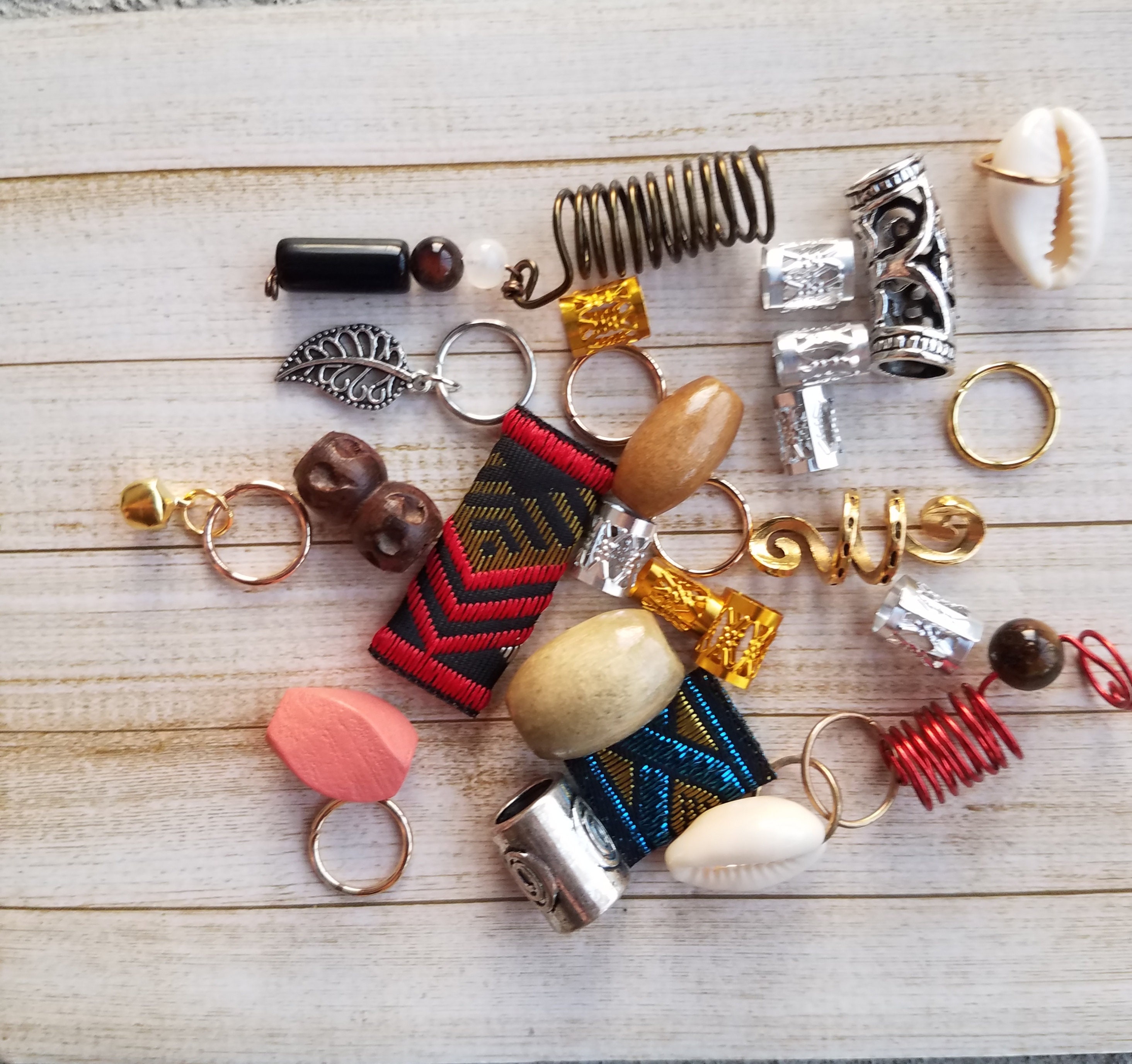 10-20 Assorted Loc Cuffs Dreadlock Beads Hair Accessories - Etsy