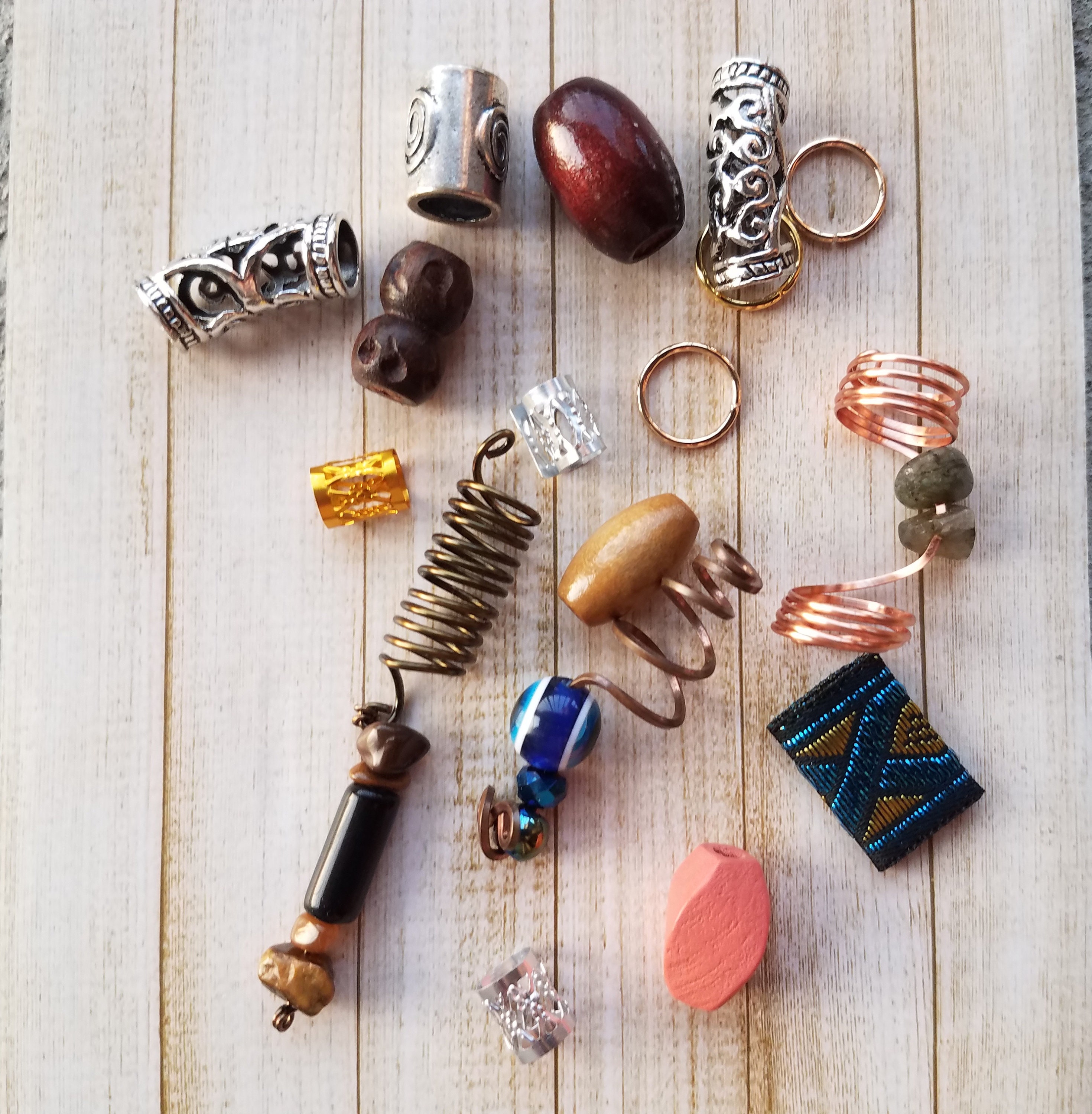 10-20 Assorted Loc Cuffs Dreadlock Beads Hair Accessories - Etsy