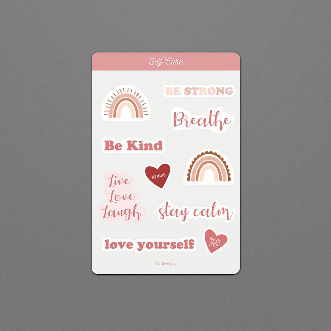 Sticker Sheet Self Care Sticker Sheet, Bullet Journal Sticker Sheet ...