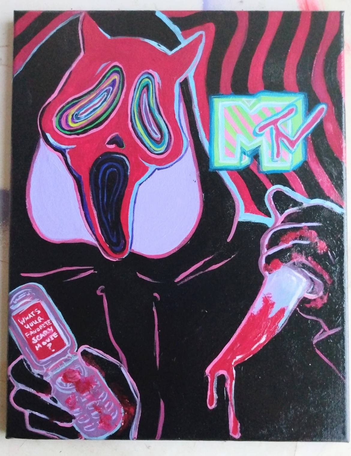 Ghostface painting | Etsy