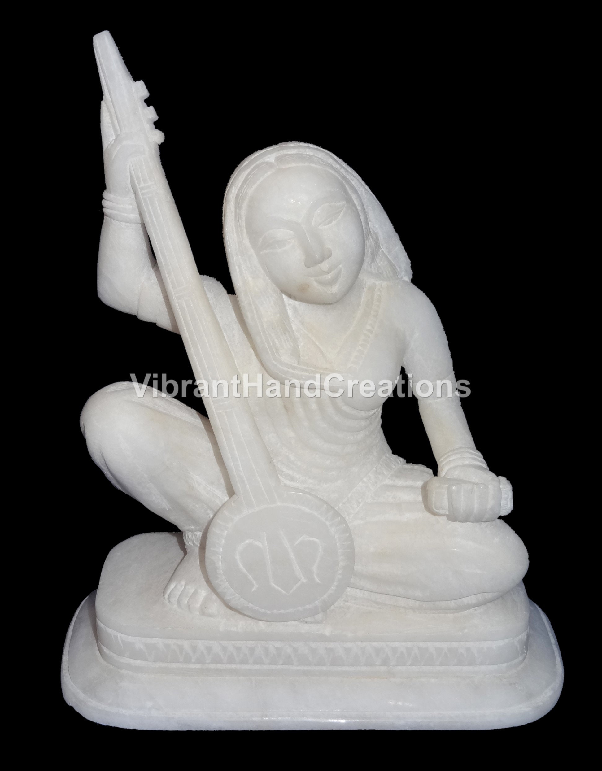 8 White Marble Meera Bai Statue Showpiece for Home Decor | Etsy