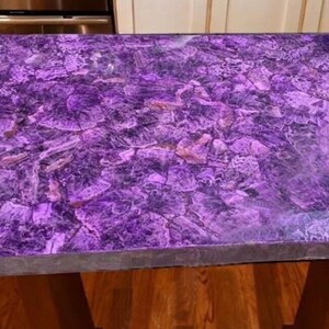 Natural Amethyst Stone Dining Table Top Rectangle Stone Lawn Patio ...