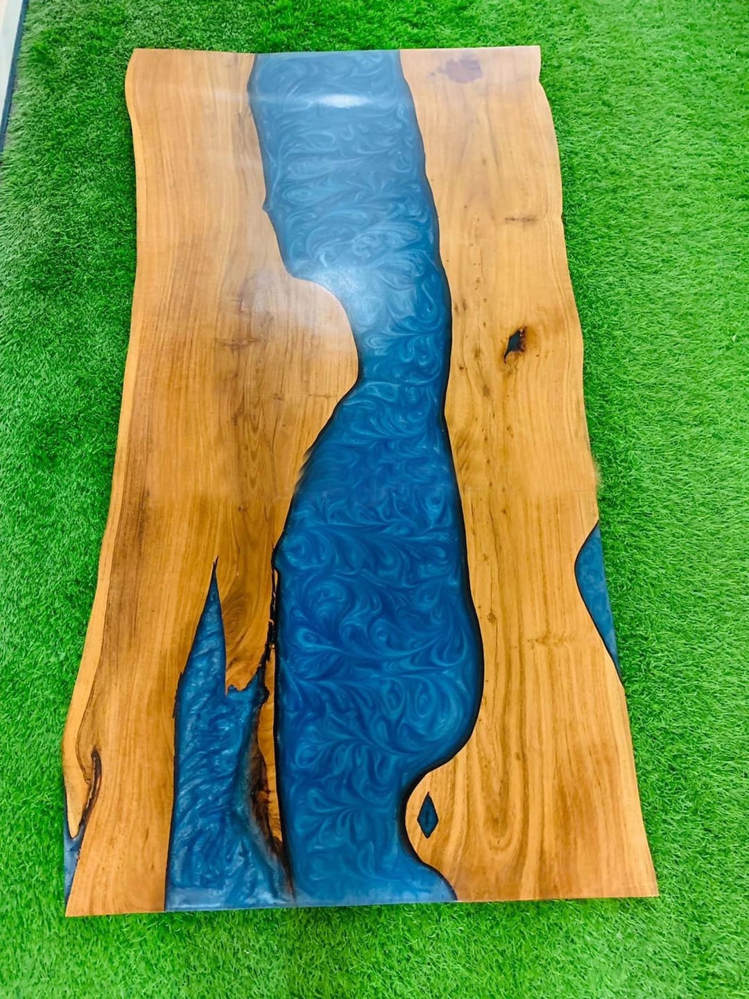 Blue Epoxy Resin Table Dining Table Center Table Coffee - Etsy