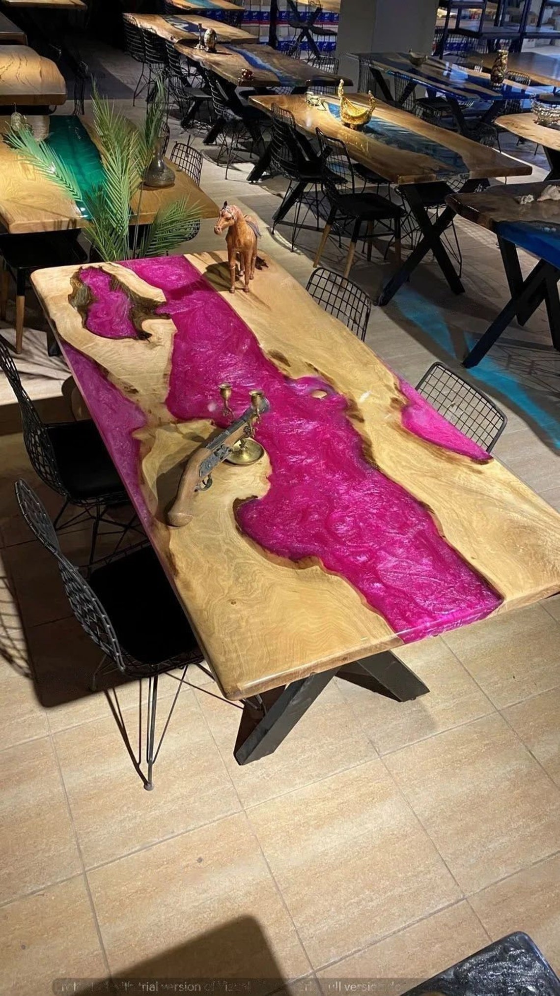Adorable Pink Epoxy Table Top Resin Coffee Table Custom Made - Etsy