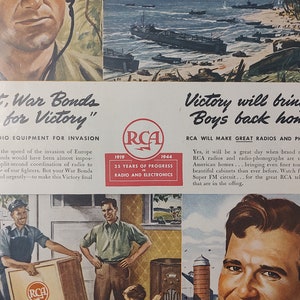 Vintage WWII RCA Radio Corporation America Life Magazine Advertisment ...