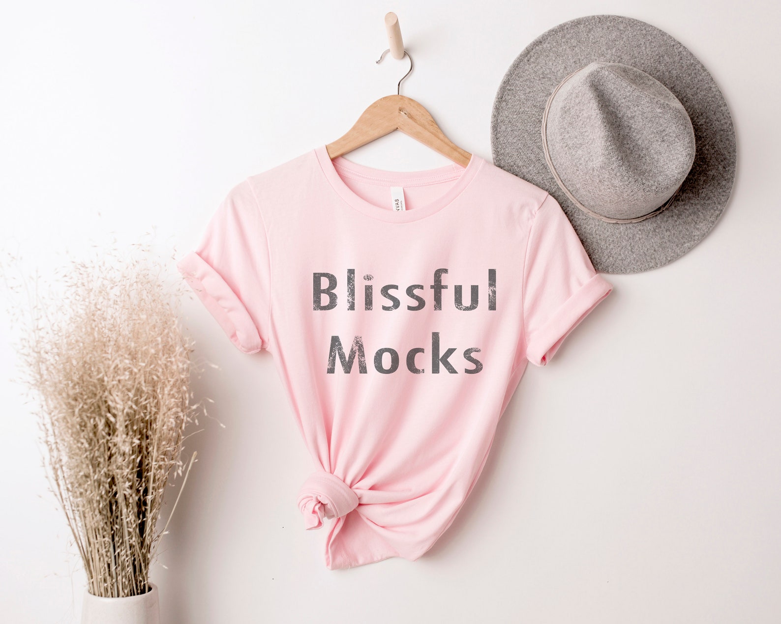 Bella Canvas 3001 Mockup, Bella Canvas Soft Pink T Shirt Mockup, Pink T ...