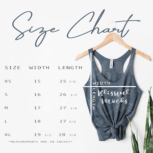 Next Level Chart | Next Level 6733 Size Chart | Racerback Tank Top Size ...