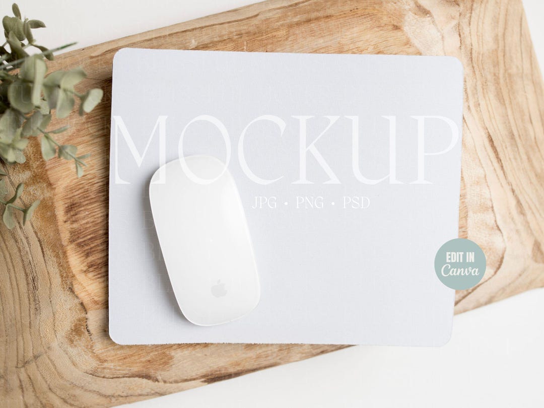 Mousepad Mockup, Sublimation Mouse Pad Mockup JPG PNG PSD Canva Template, Lifestyle Sublimation ...