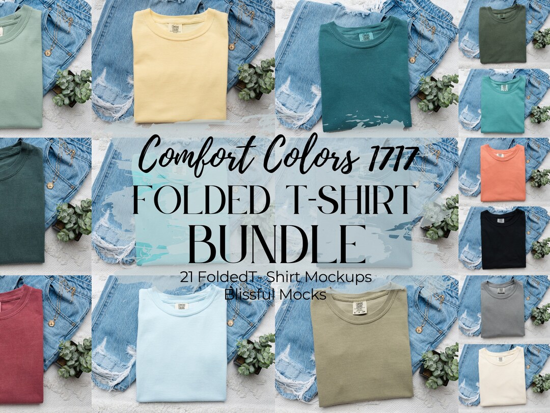 Comfort Colors Mockup Bundle, Comfort Colors 1717 T Shirt Mockup ...